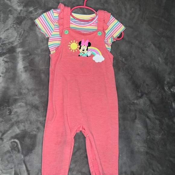 Matching Sets | Disney Baby Pink Minnie Mouse Overalls | Poshmark